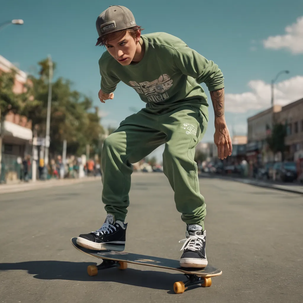 Green Champion Sweatpants: A Skate Culture Essential